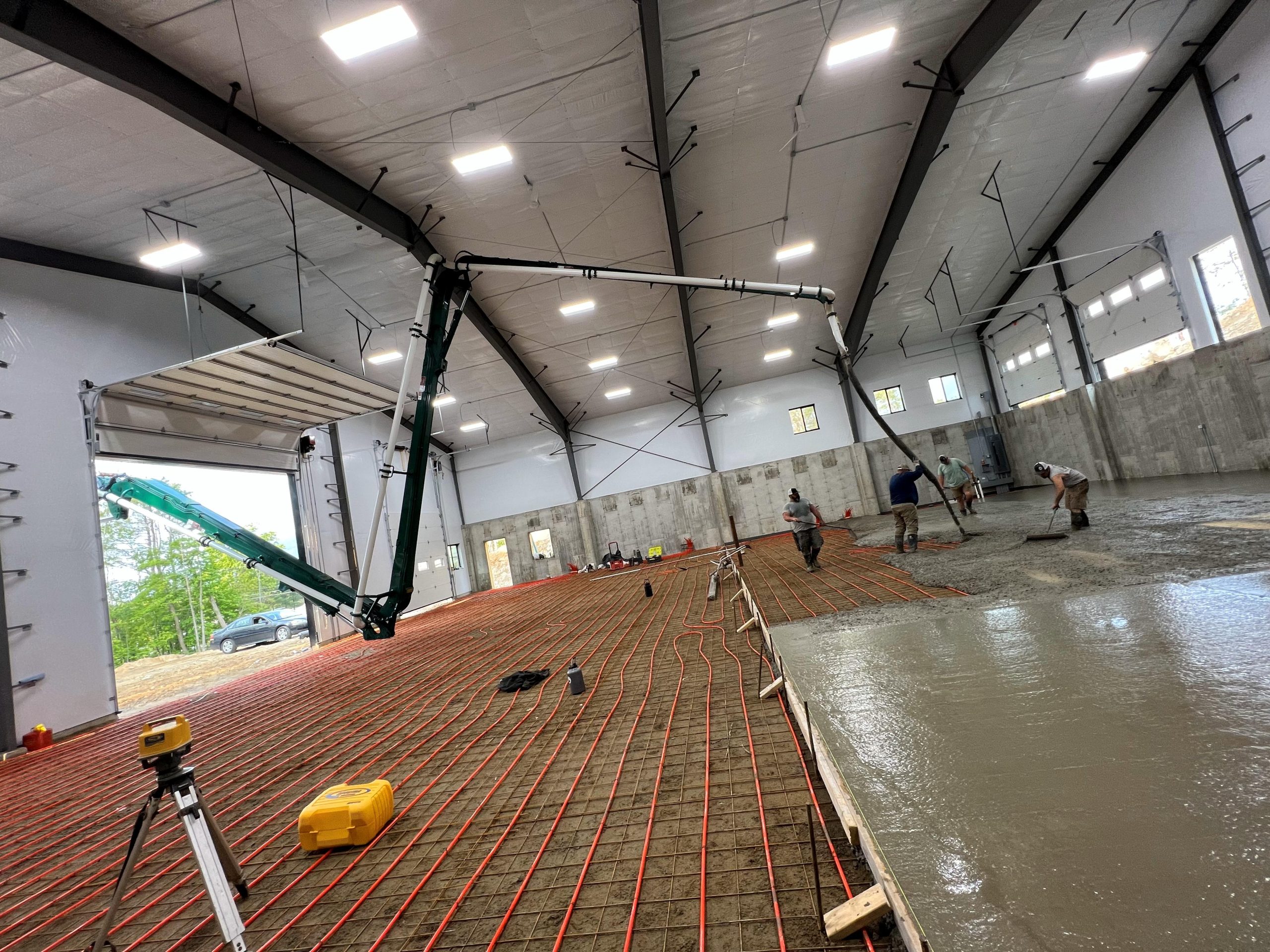 pump Z shape inside building – Coleman Concrete Redi Mix