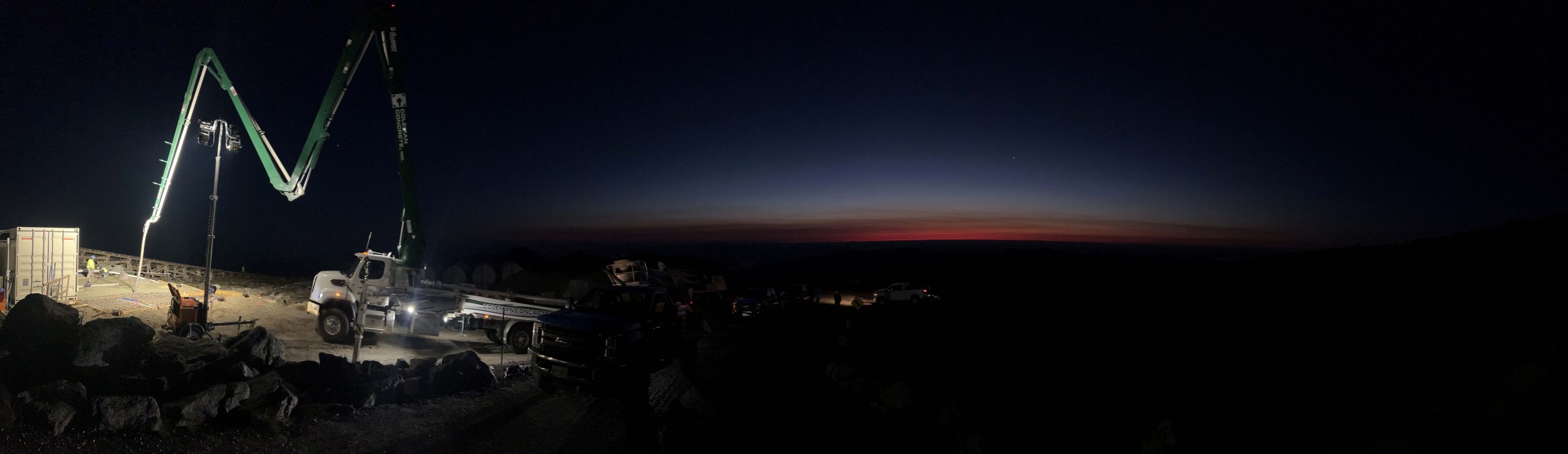 pump top mt washington dark with sunrise – Coleman Concrete Redi Mix